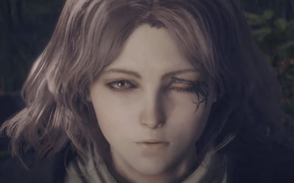 melina has a mysterious mark over her left eye and